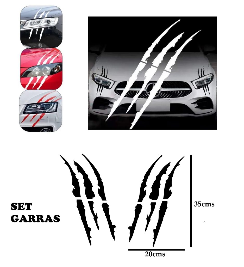 Vinilo Sticker Adhesivo Set 2 Garras 20×35 C/u Cms Monster